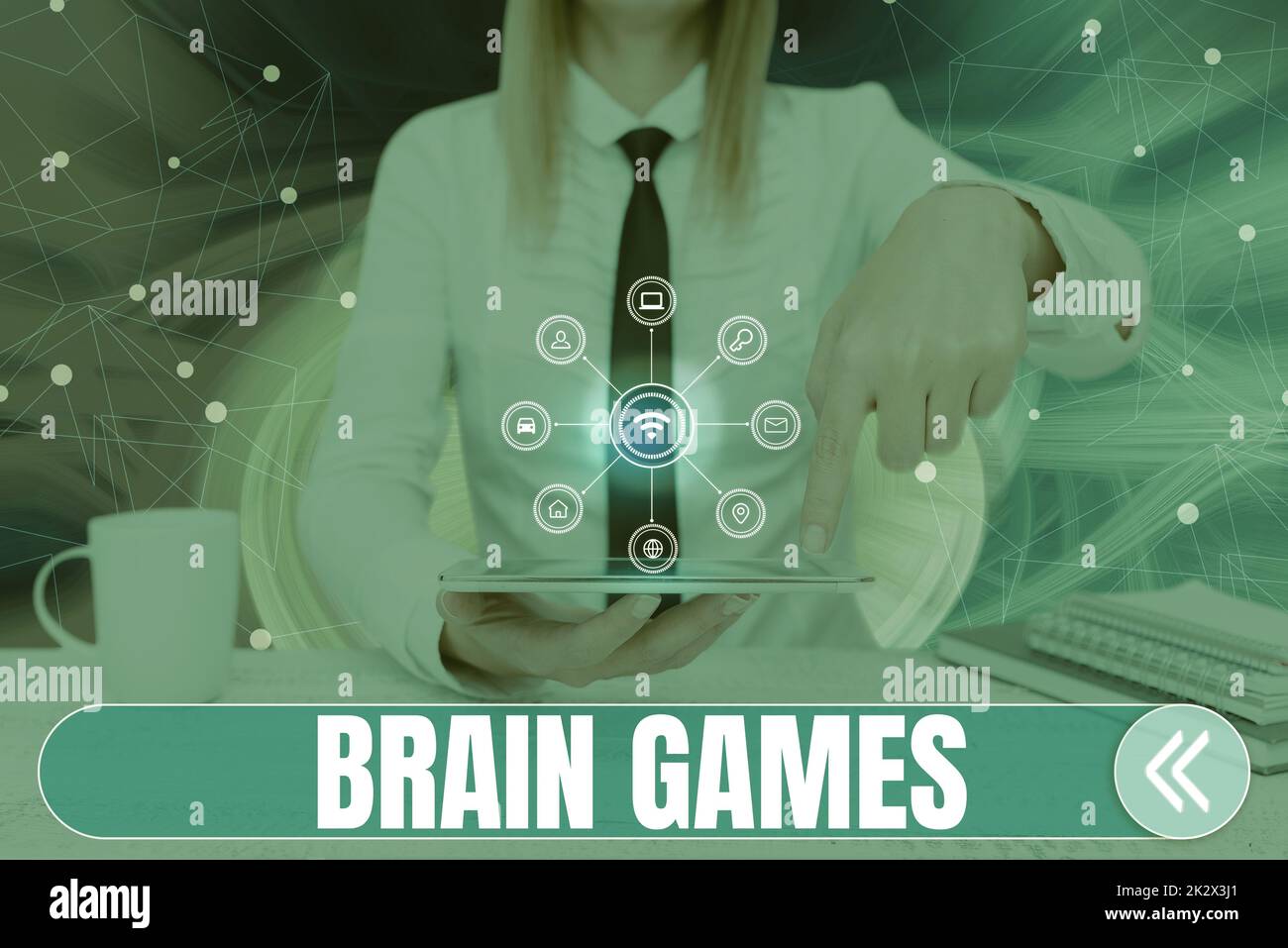 Conceptual display Brain Games. Word for psychological tactic to ...