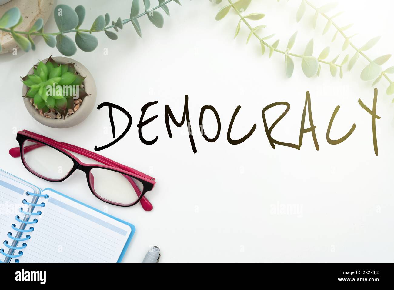 Writing displaying text Democracy. Business idea freedom of the showing ...