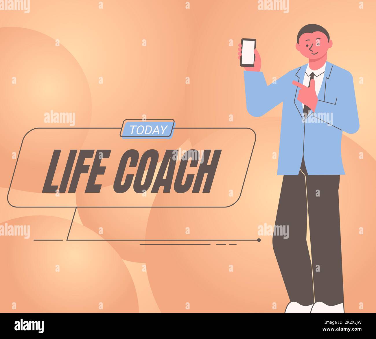 Text showing inspiration Life Coach. Word for A person who advices ...