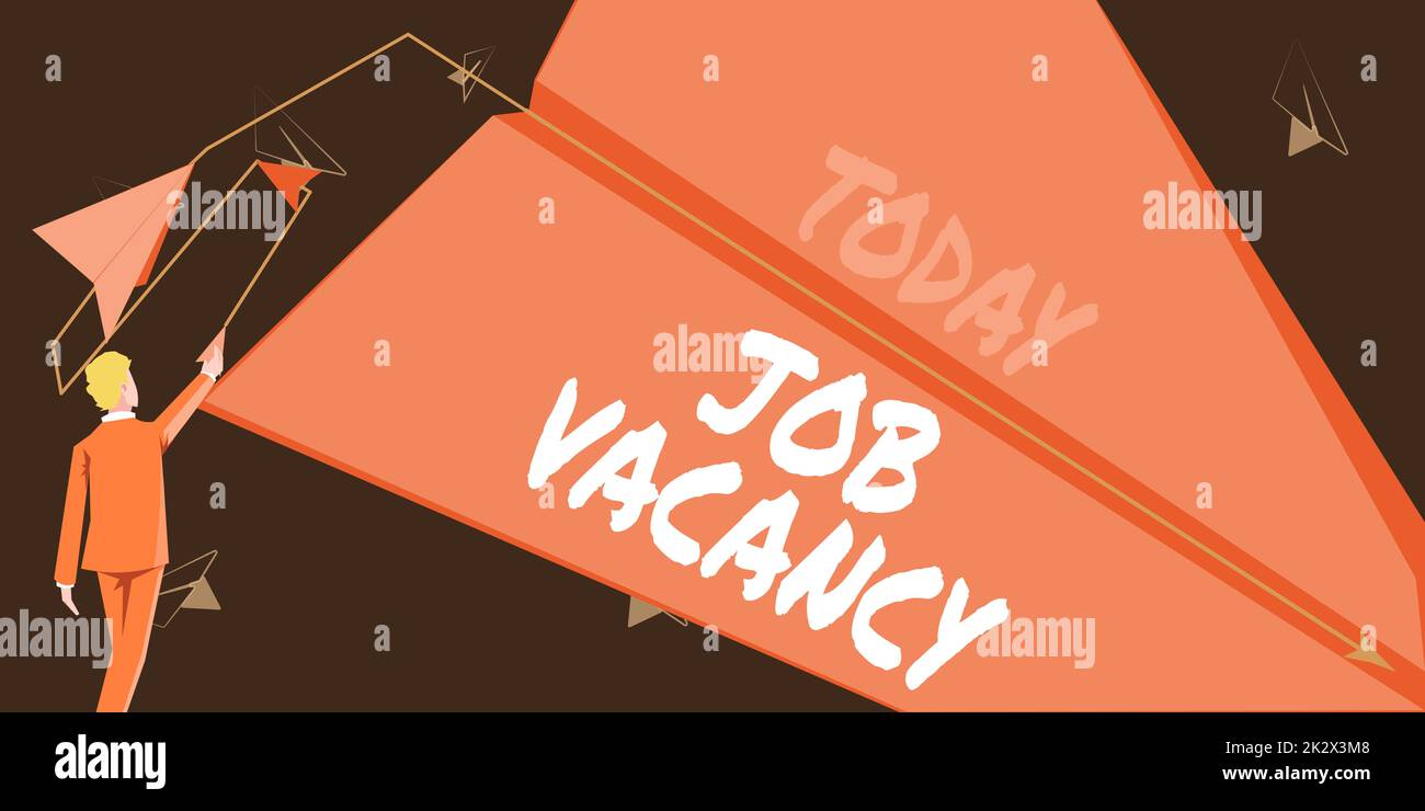 Sign displaying Job Vacancy. Business idea empty or available paid ...