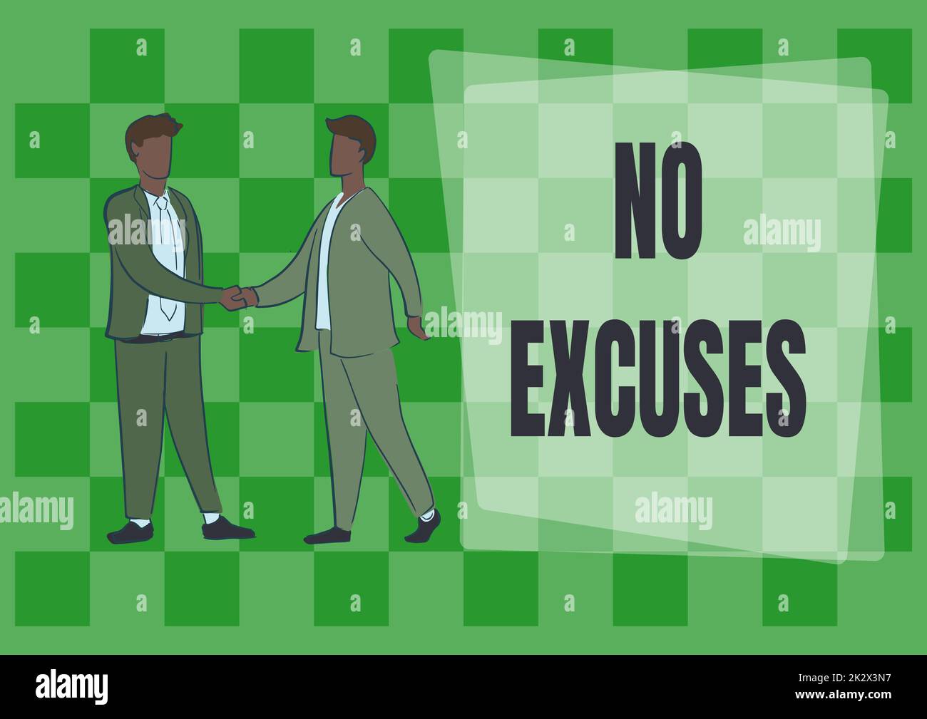 Hand writing sign No Excuses. Business concept telling someone not to ...