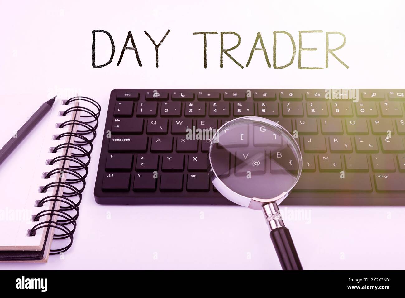 Hand writing sign Day Trader. Internet Concept A person that buy and ...