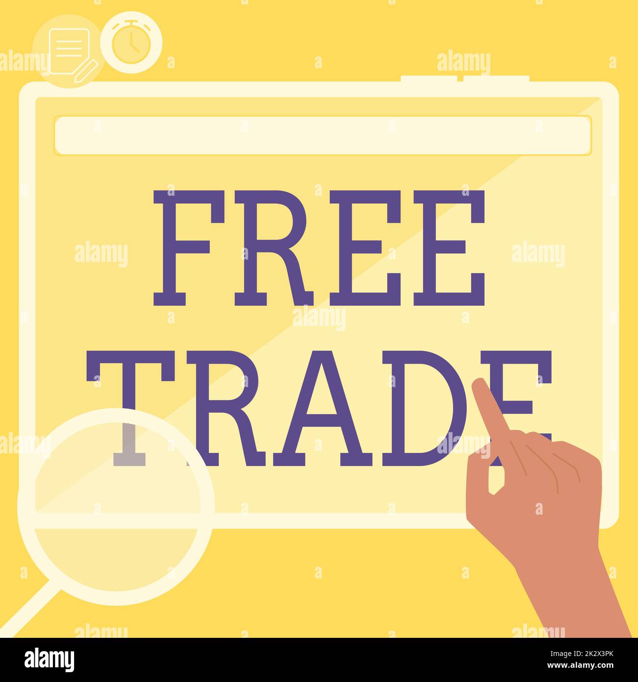 Inspiration showing sign Free Trade. Word Written on The ability to buy ...