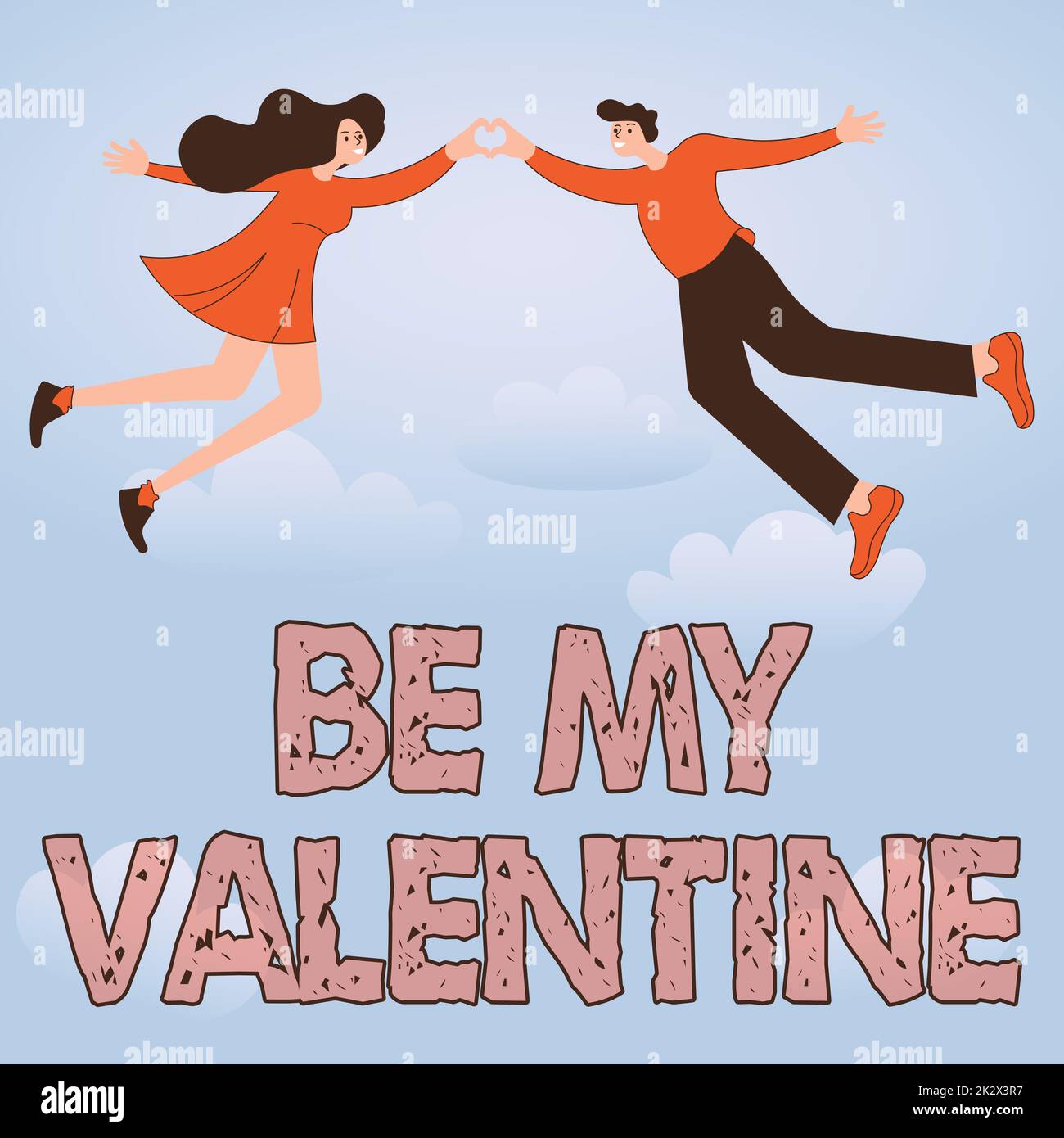 Hand writing sign BE MY VALENTINE. Business approach Asking someone to ...