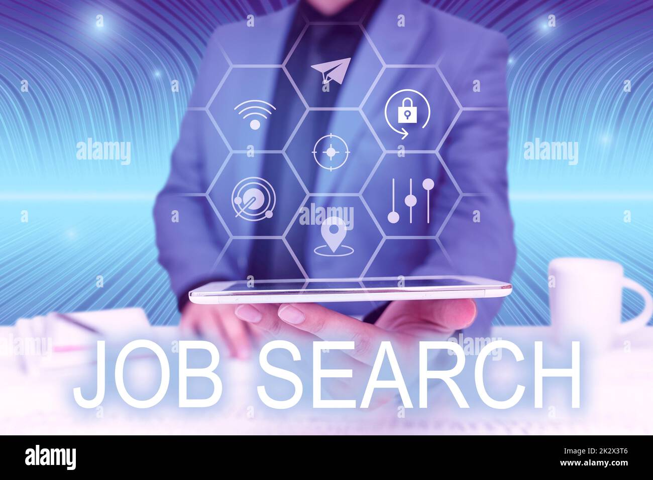 Writing displaying text Job Search. Word Written on An act of person to ...