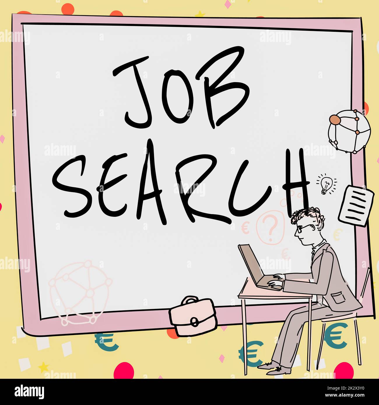 Conceptual display Job Search. Business approach An act of person to ...