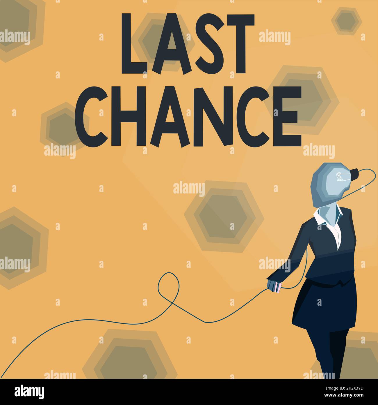 Conceptual caption Last Chance. Word Written on final opportunity to ...