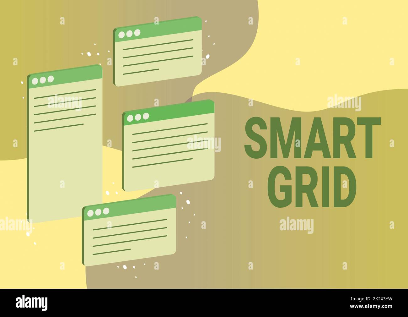 Hand writing sign Smart Grid. Business idea includes of operational and ...