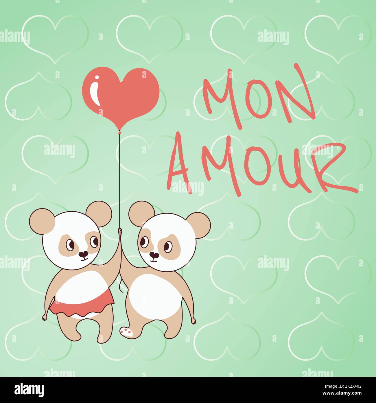 Writing displaying text MON AMOUR. Word for French name of lover Happy ...