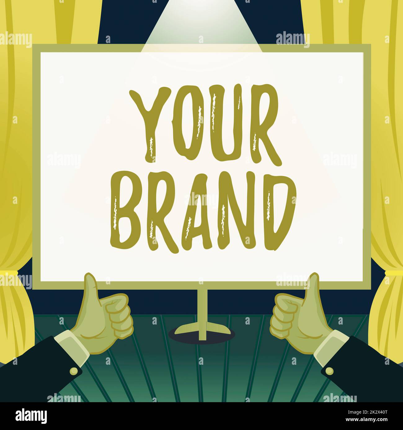 Text caption presenting Your Brand. Business concept A name of any kind ...