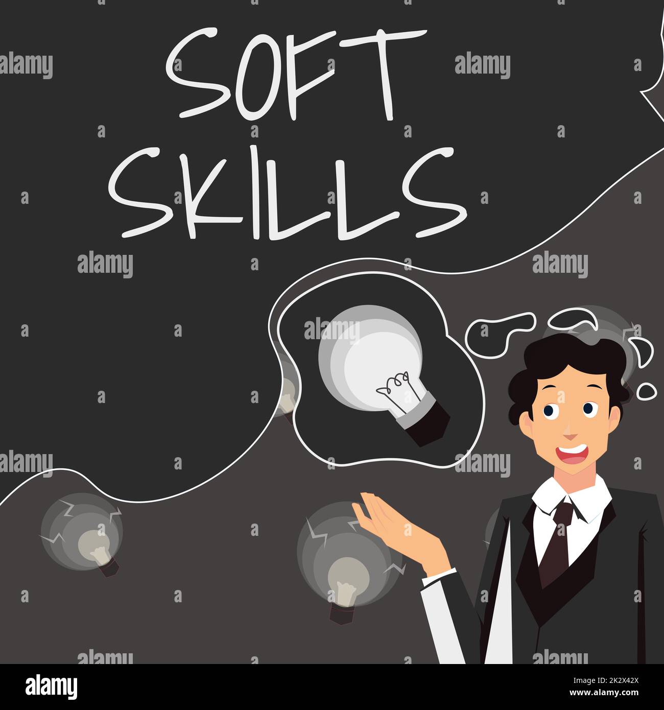 Hand writing sign Soft Skills. Business idea personal attribute enable ...