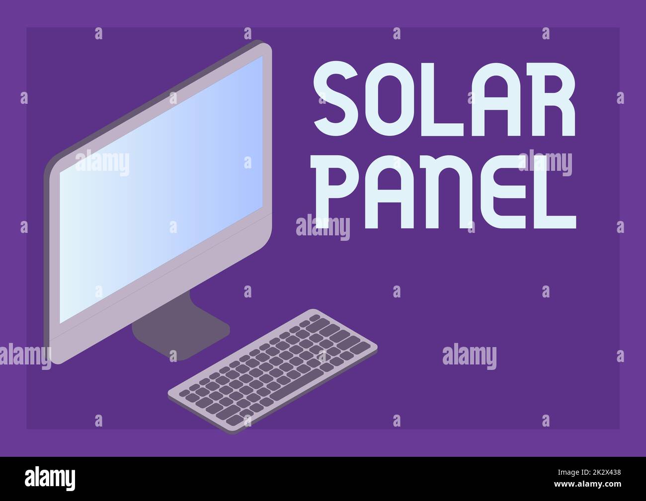 Sign displaying Solar Panel. Word Written on designed to absorb suns ...