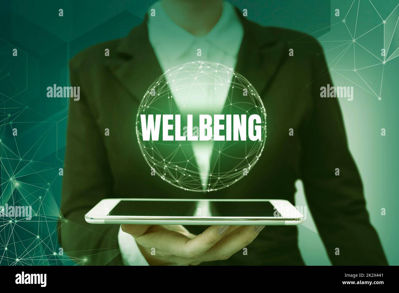 Text sign showing Wellbeing. Conceptual photo A good or satisfactory ...