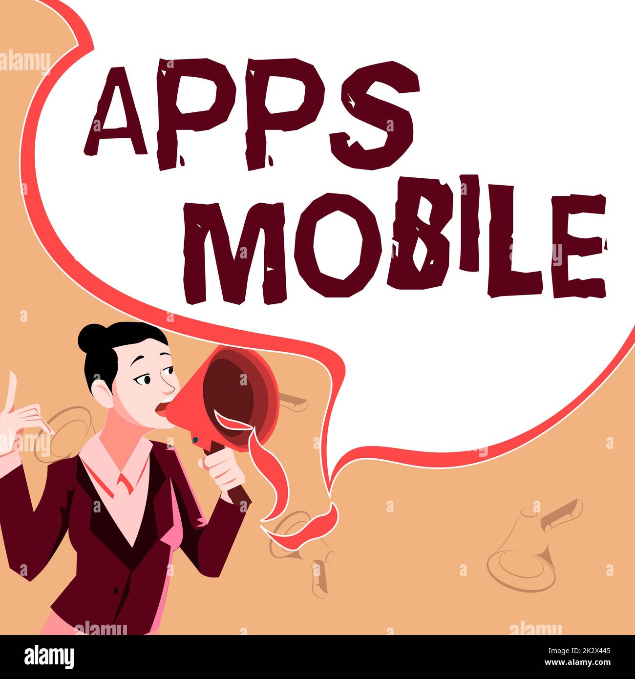 Conceptual caption Apps Mobile. Internet Concept computer program ...