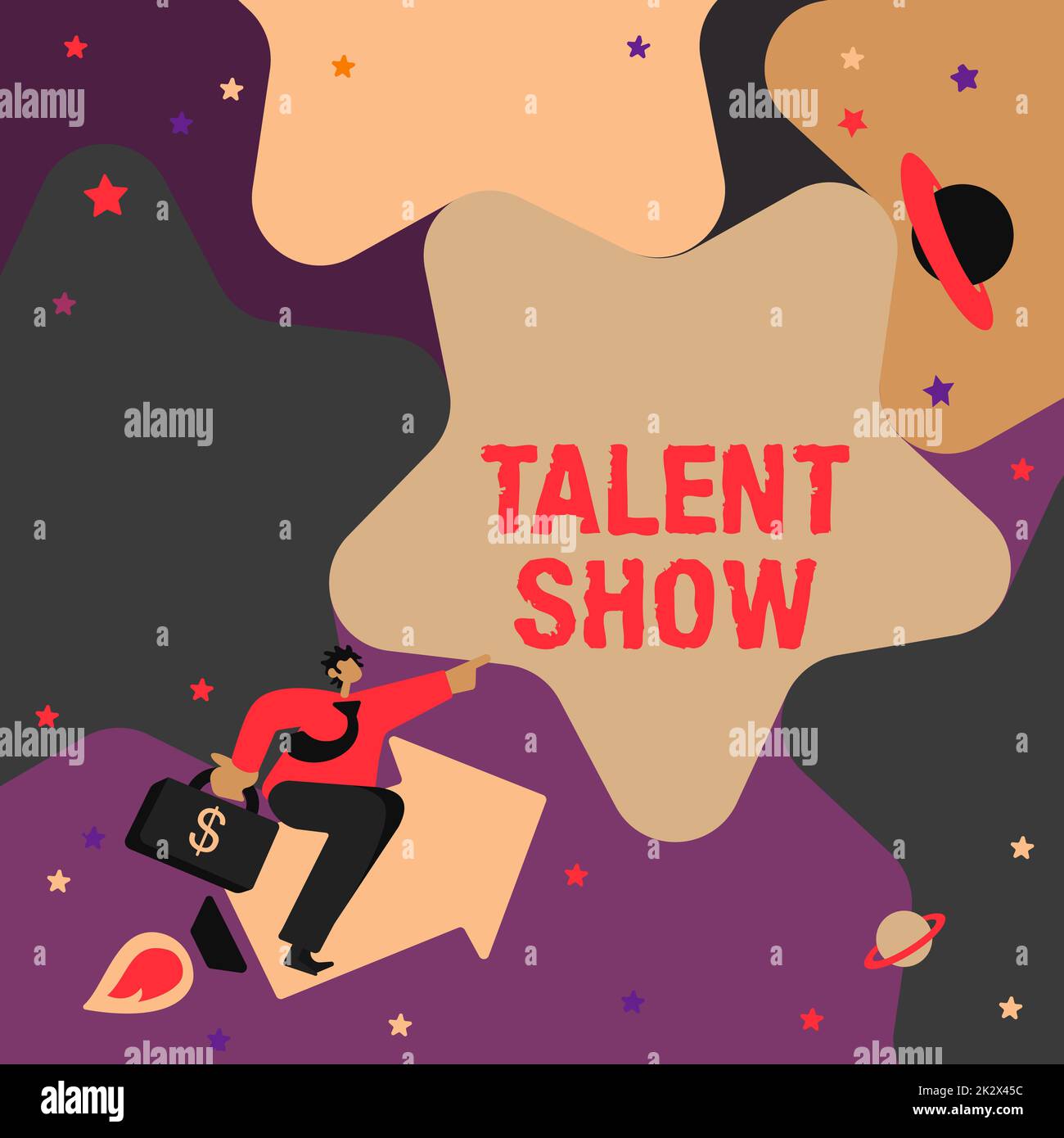 Conceptual caption Talent Show. Business showcase Competition of ...