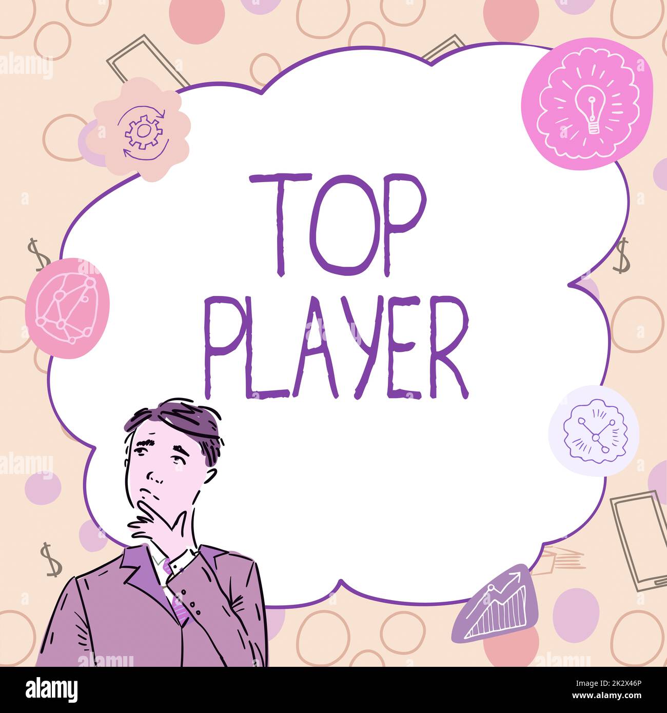 Handwriting text Top Player. Conceptual photo being best in sports game ...