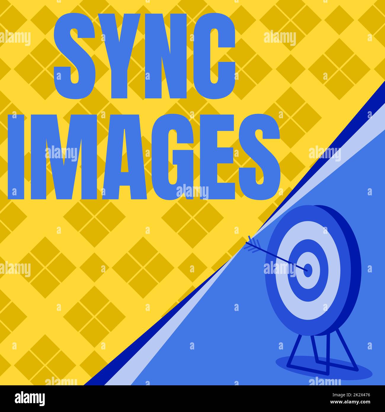Conceptual caption Sync Images. Word Written on Making photos identical ...