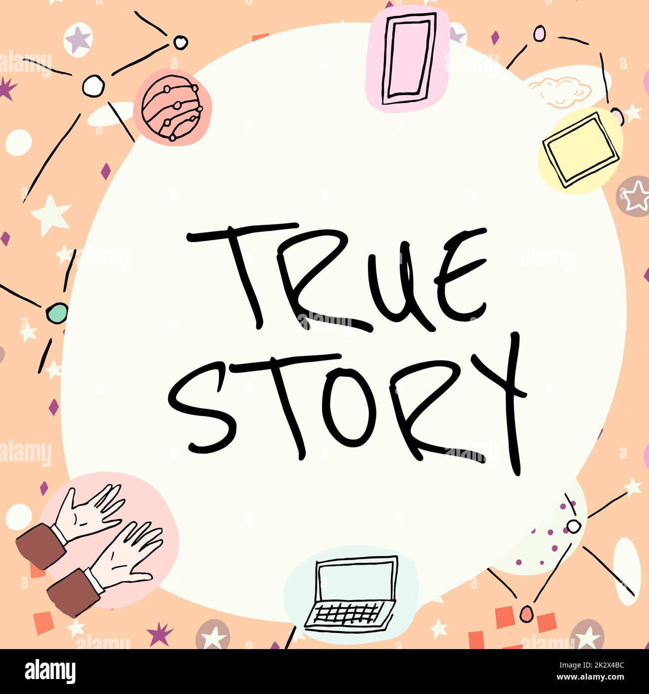 Writing displaying text True Story. Business overview The day to day ...