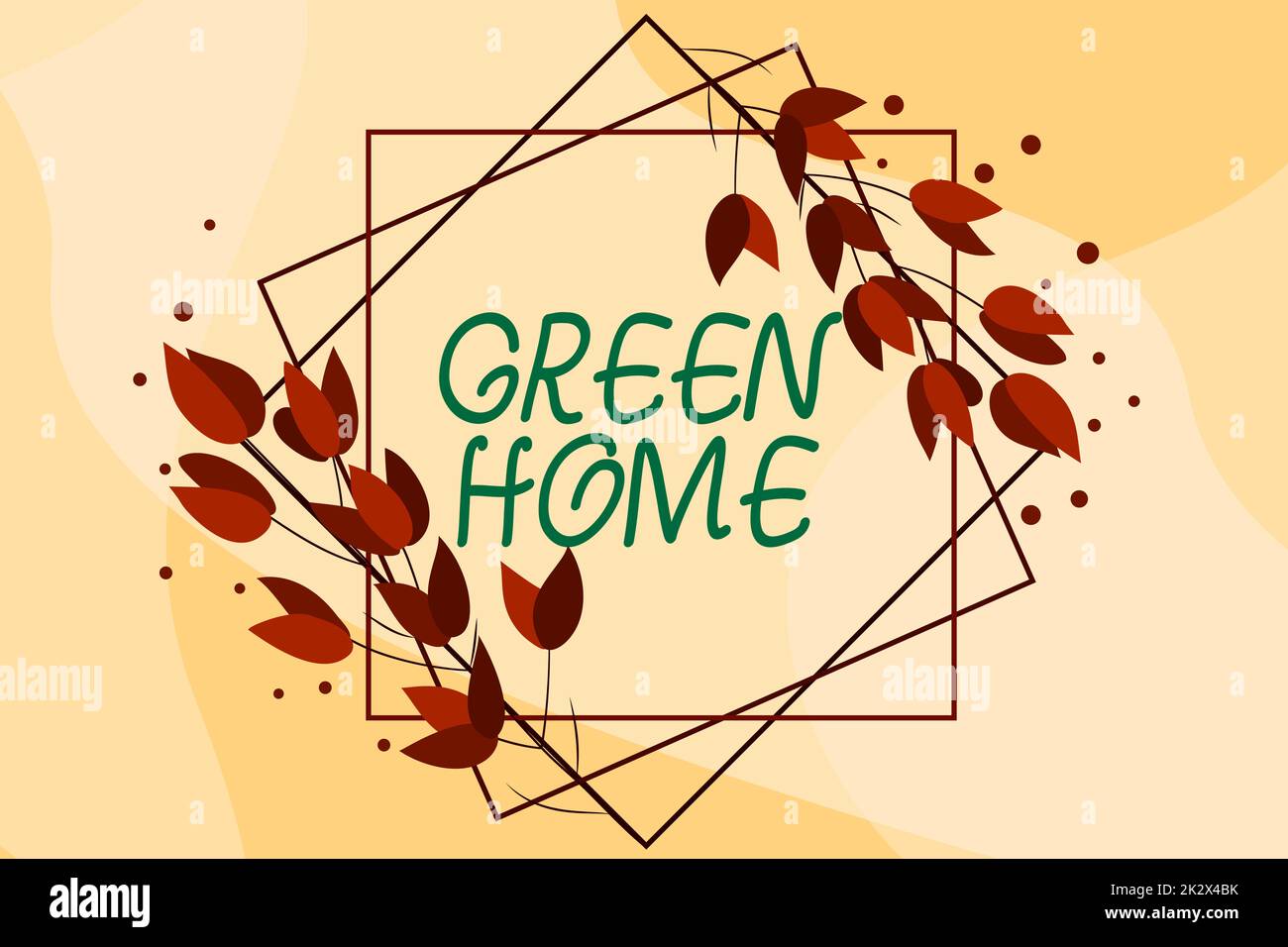 Conceptual display Green Home. Internet Concept An area filled with ...