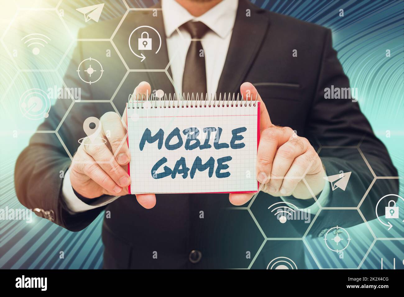 Sign displaying Mobile Game. Concept meaning they are entertaining ...