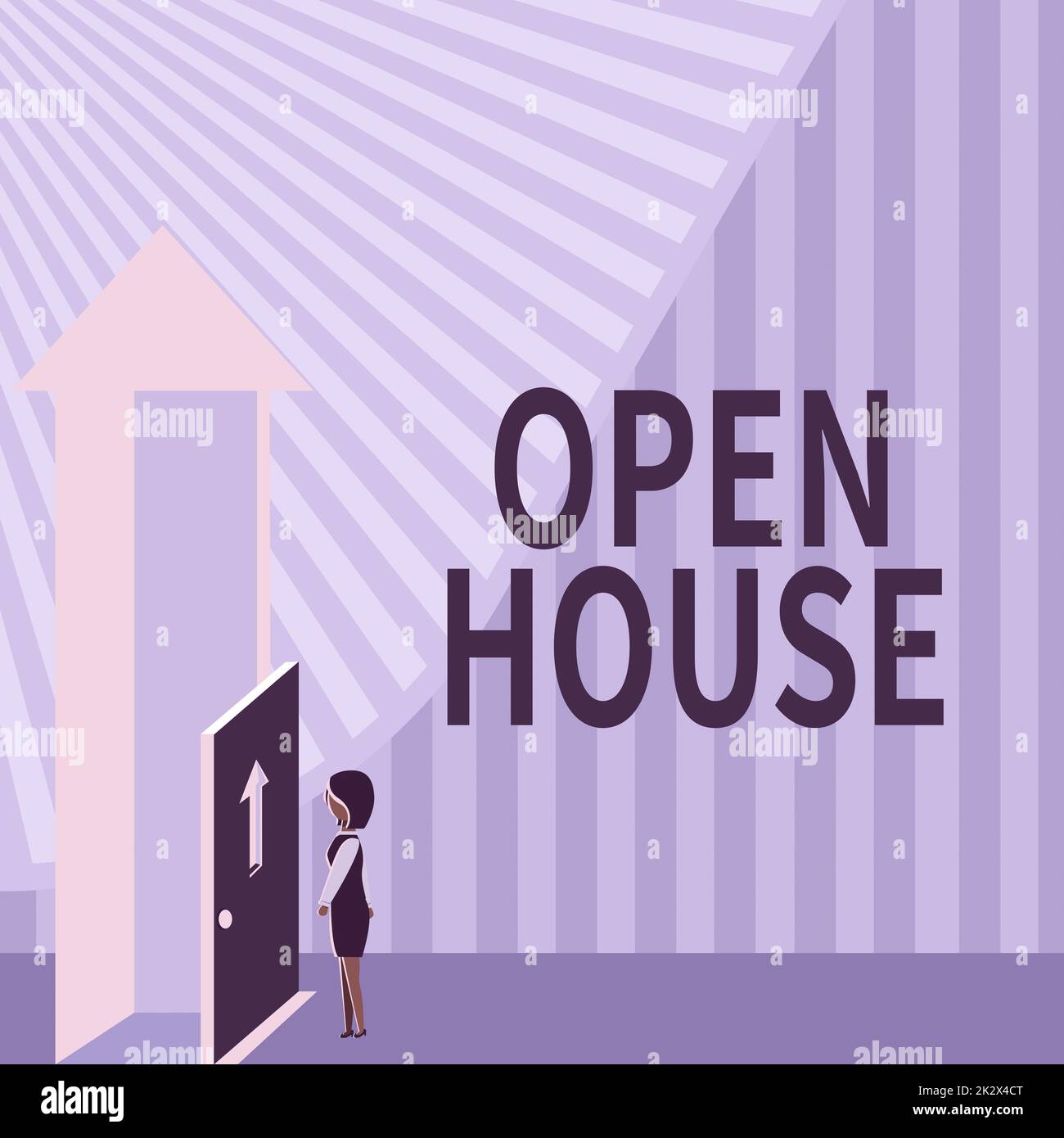 Writing displaying text Open House. Conceptual photo you can come ...