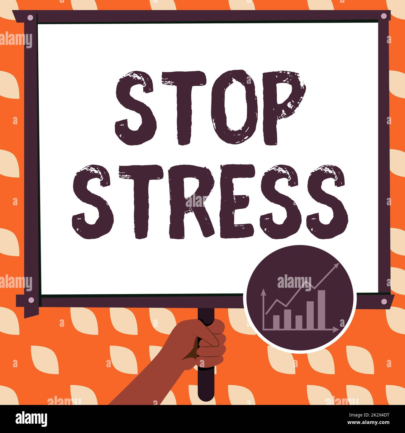 Sign displaying Stop Stress. Word for Seek help Take medicines Spend ...