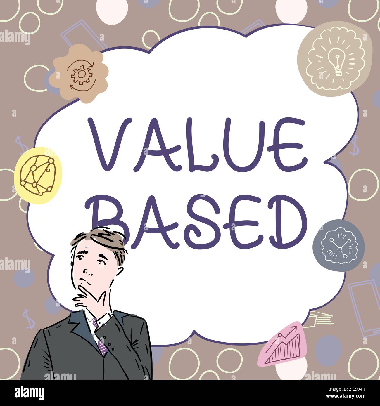 Conceptual caption Value Based. Business idea Considering the product ... Conceptual caption Value Based. Business idea Considering the product ...
