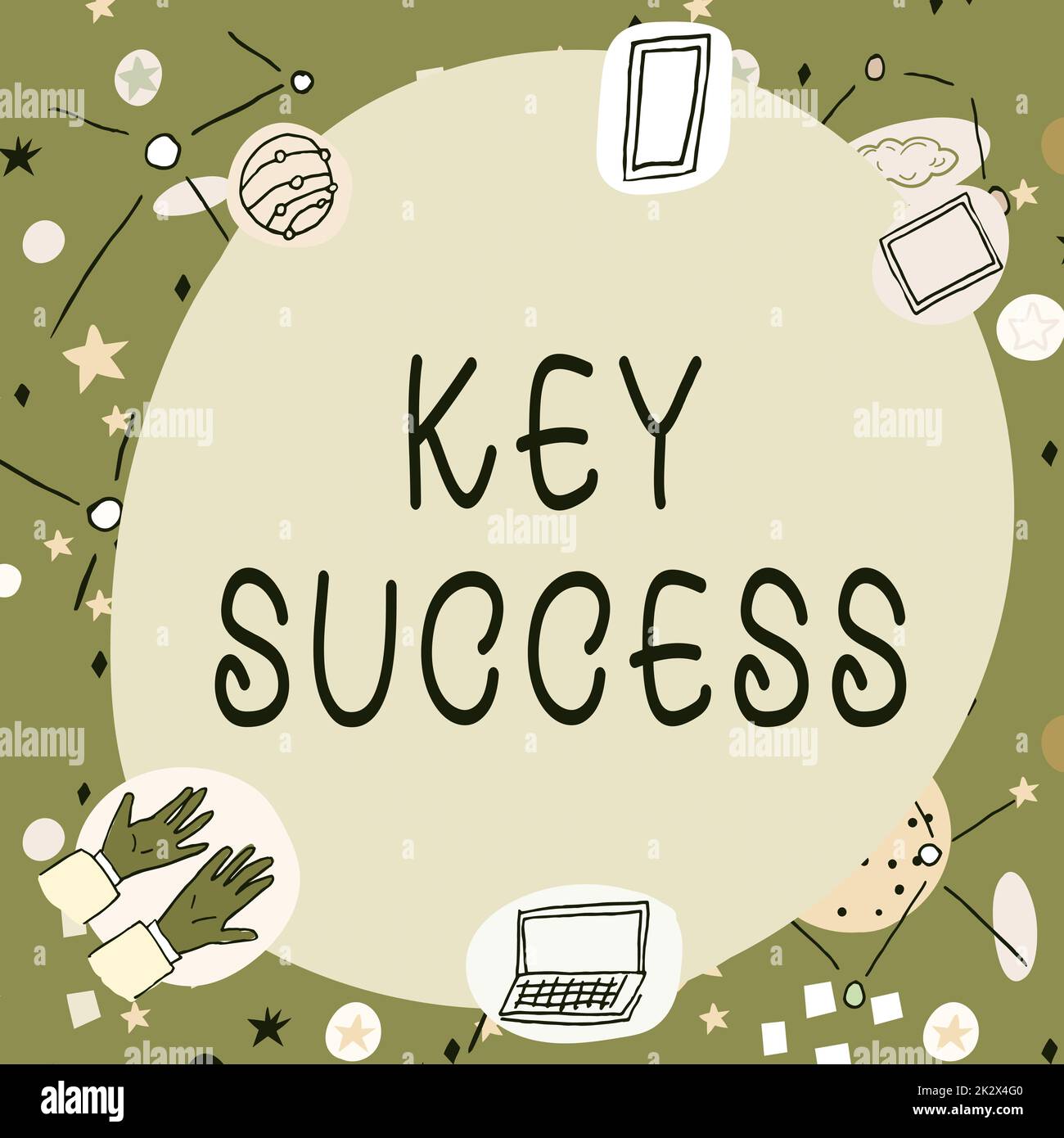 Text sign showing Key Success. Business approach generally three to ...