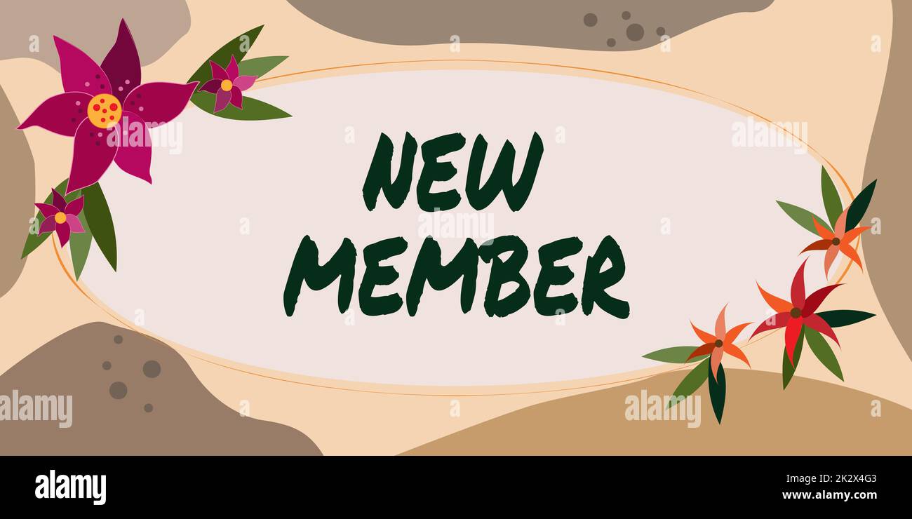 Text sign showing New Member. Internet Concept recruiting employee to ...