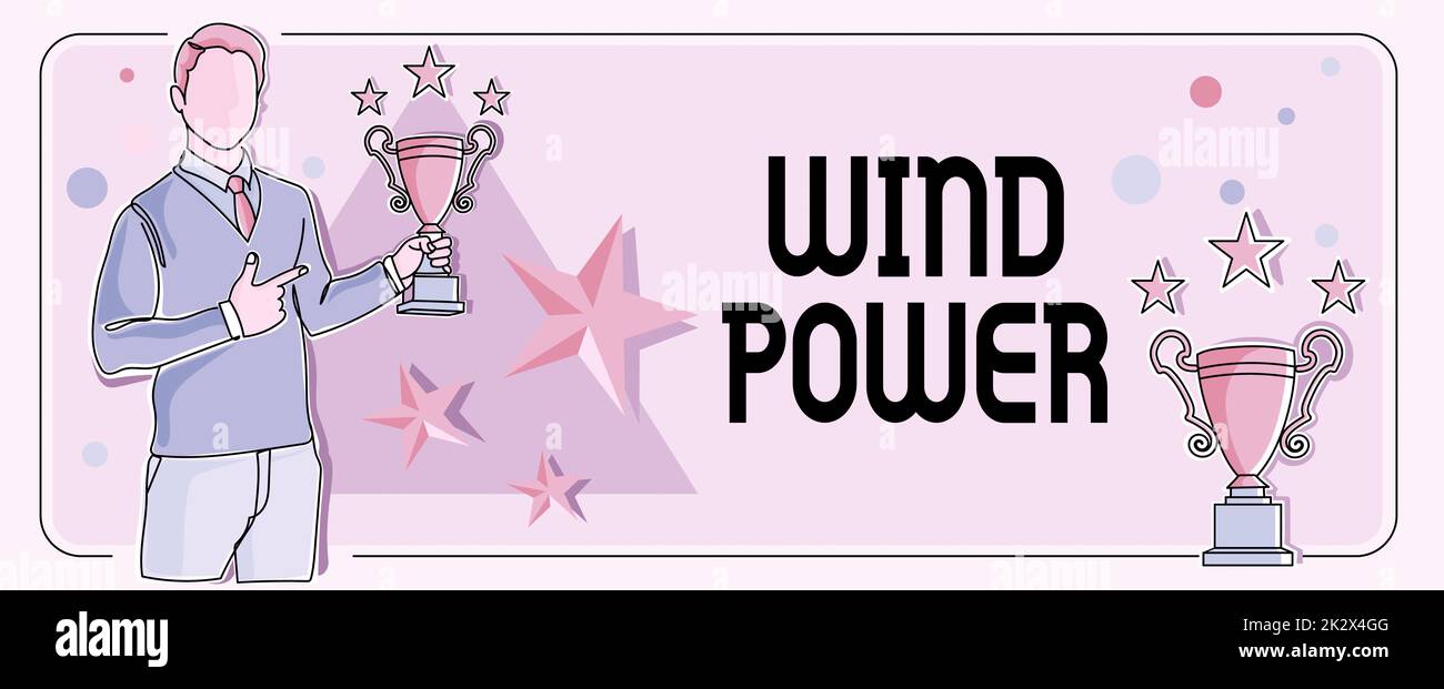 Sign displaying wind power hi-res stock photography and images - Alamy