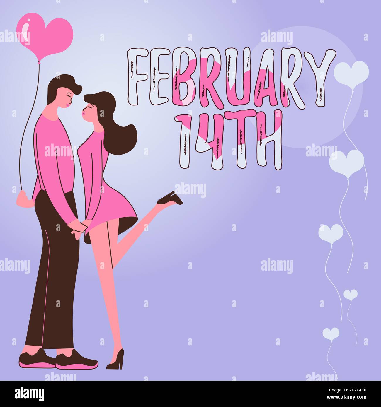 Writing displaying text FEBRUARY 14TH. Business overview Lovers Day ...