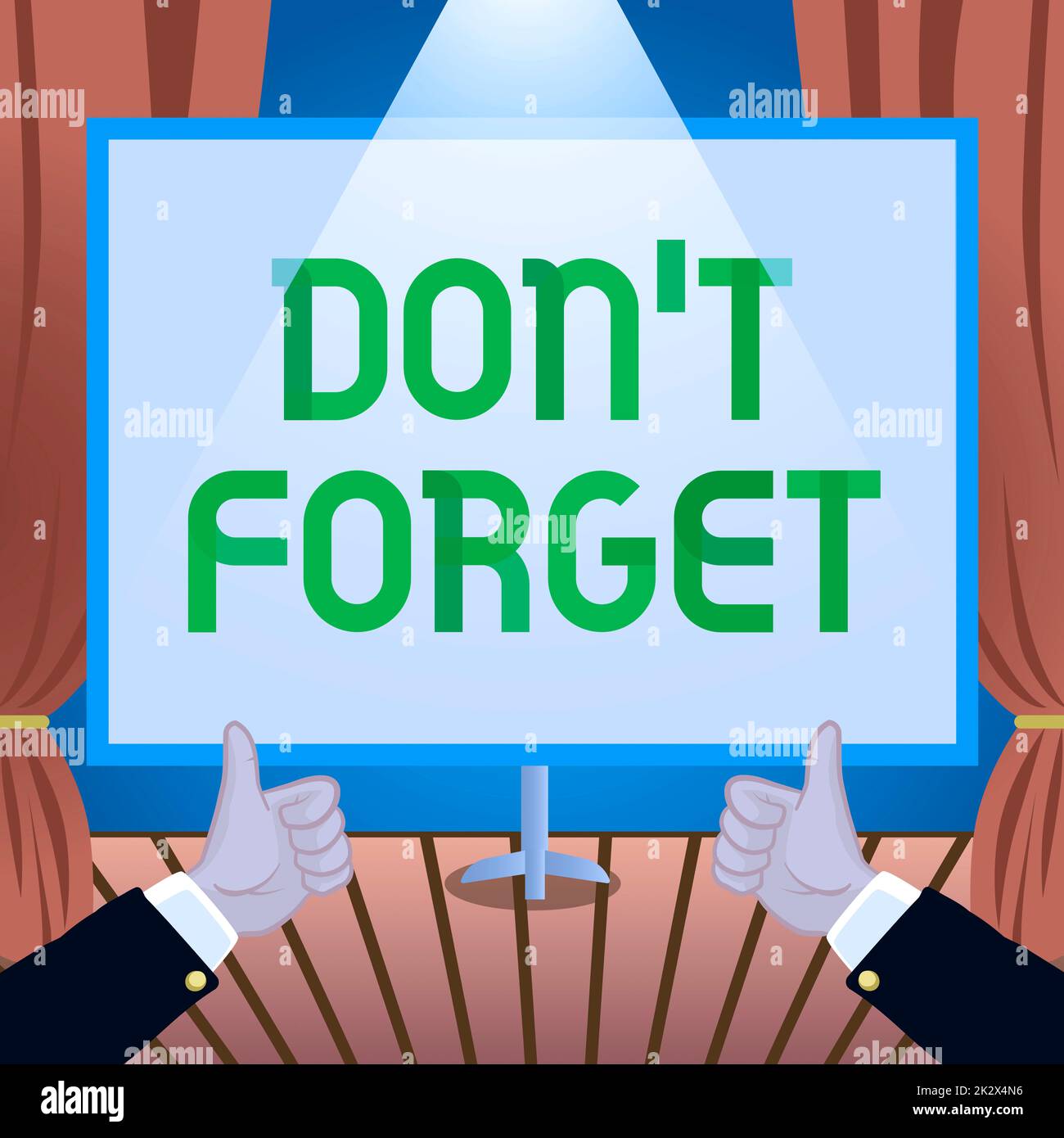 Hand writing sign Don T Forget. Word for Know by Heart Think Back Fix ...