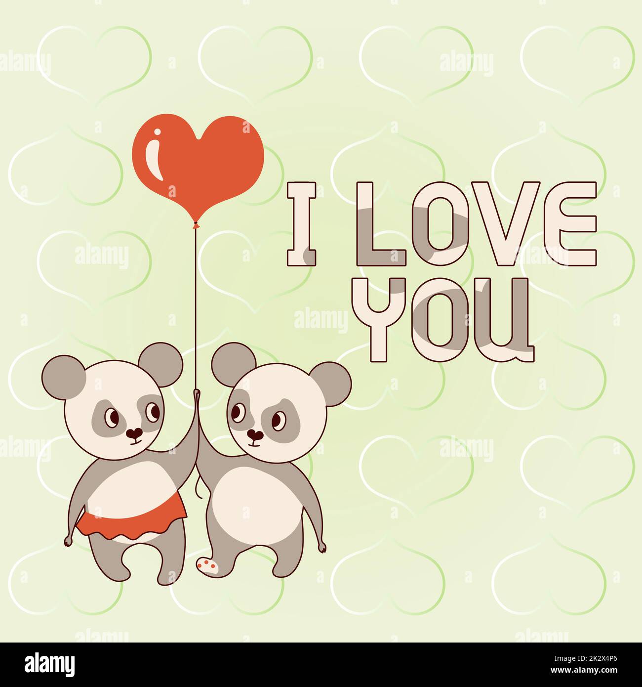 Text sign showing I LOVE YOU. Business overview Expressing Love between ...