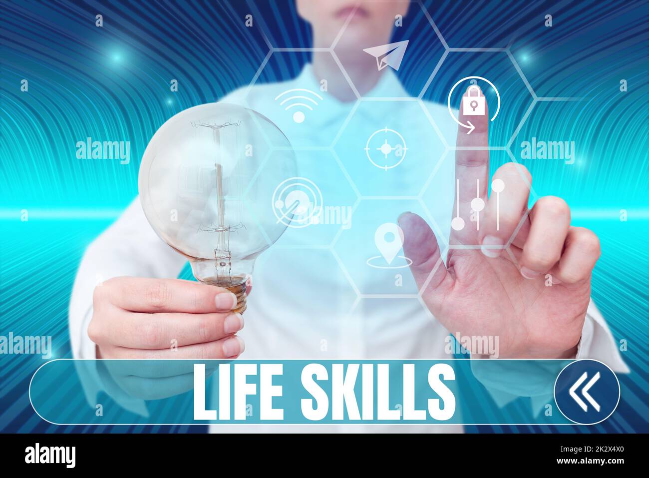 Handwriting text Life Skills. Word for that is necessary or desirable ...