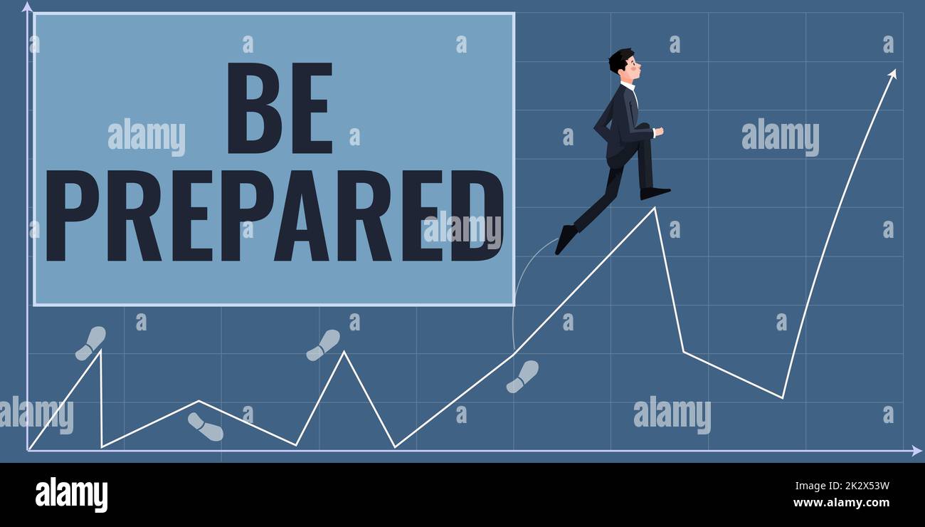 Inspiration showing sign Be Prepared. Business idea make something ...