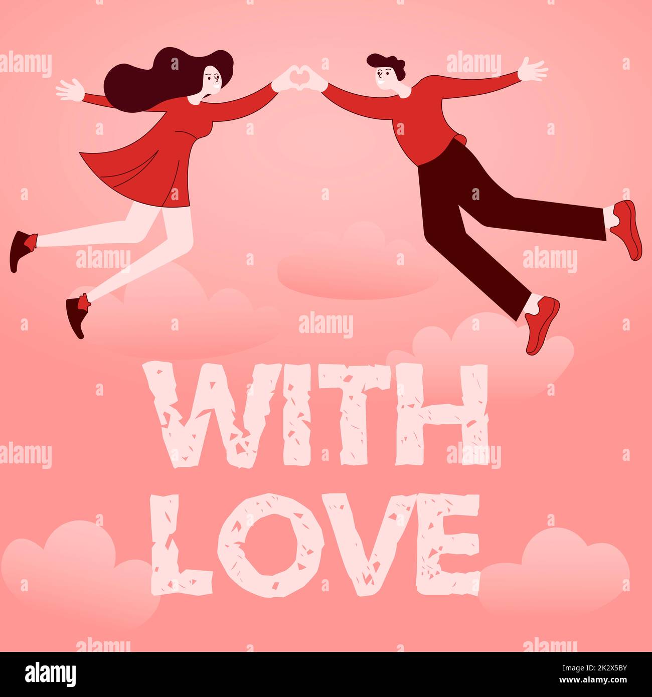 Writing displaying text WITH LOVE. Business idea Compliment on ...