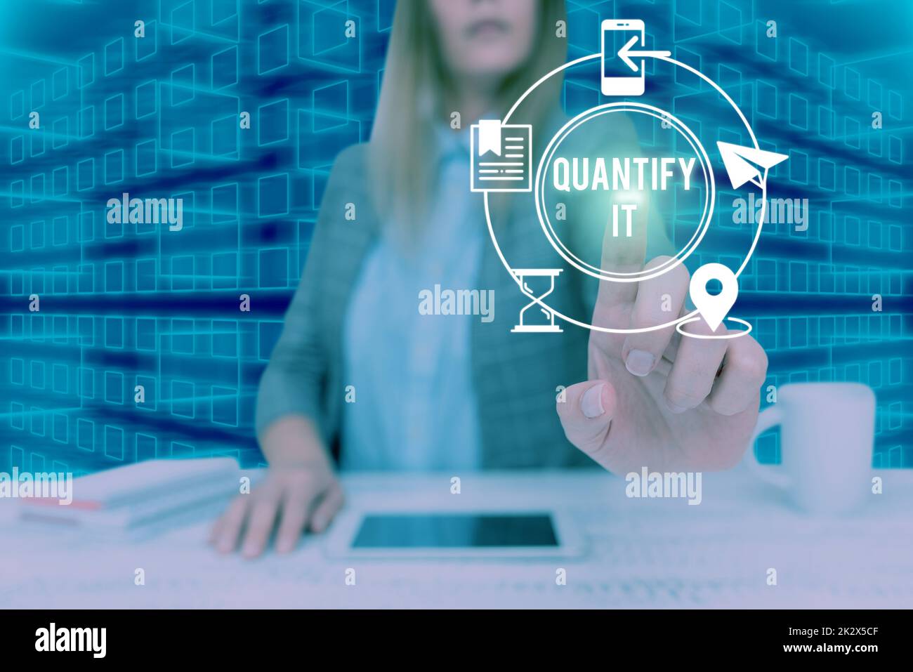 Inspiration showing sign Quantify It. Concept meaning Measure the size ...