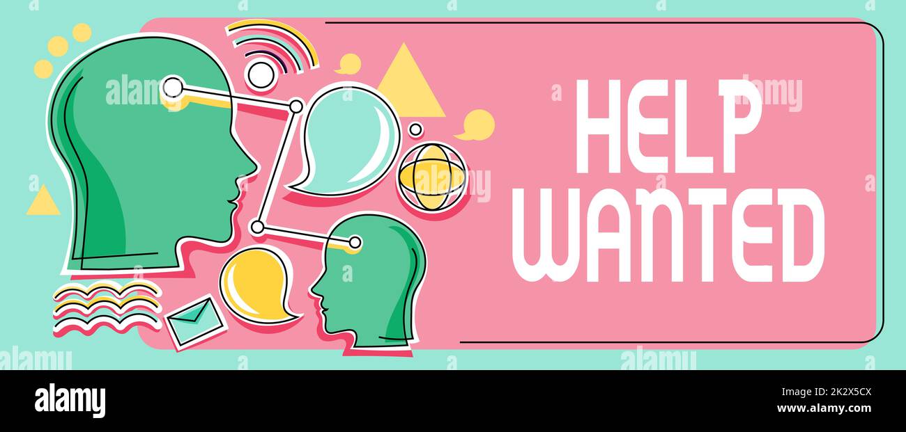Inspiration showing sign Help Wanted. Word Written on advertisement ...