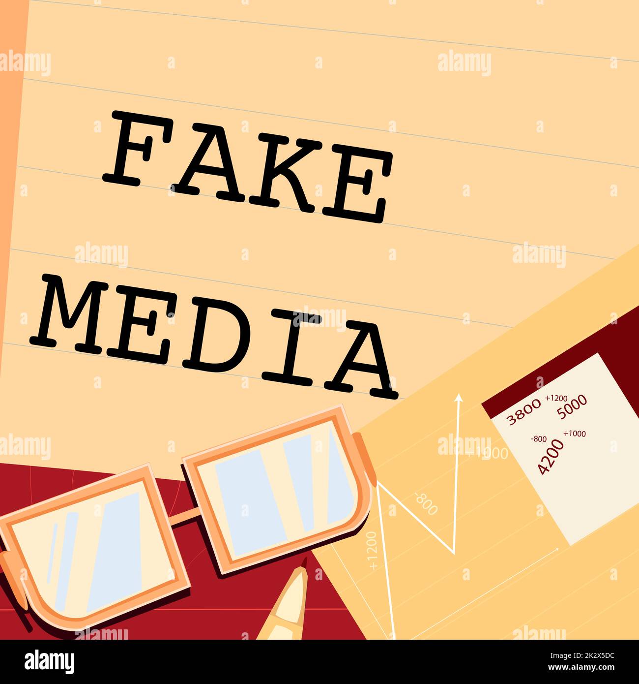 Hand writing sign Fake Media. Business concept An formation held by ...