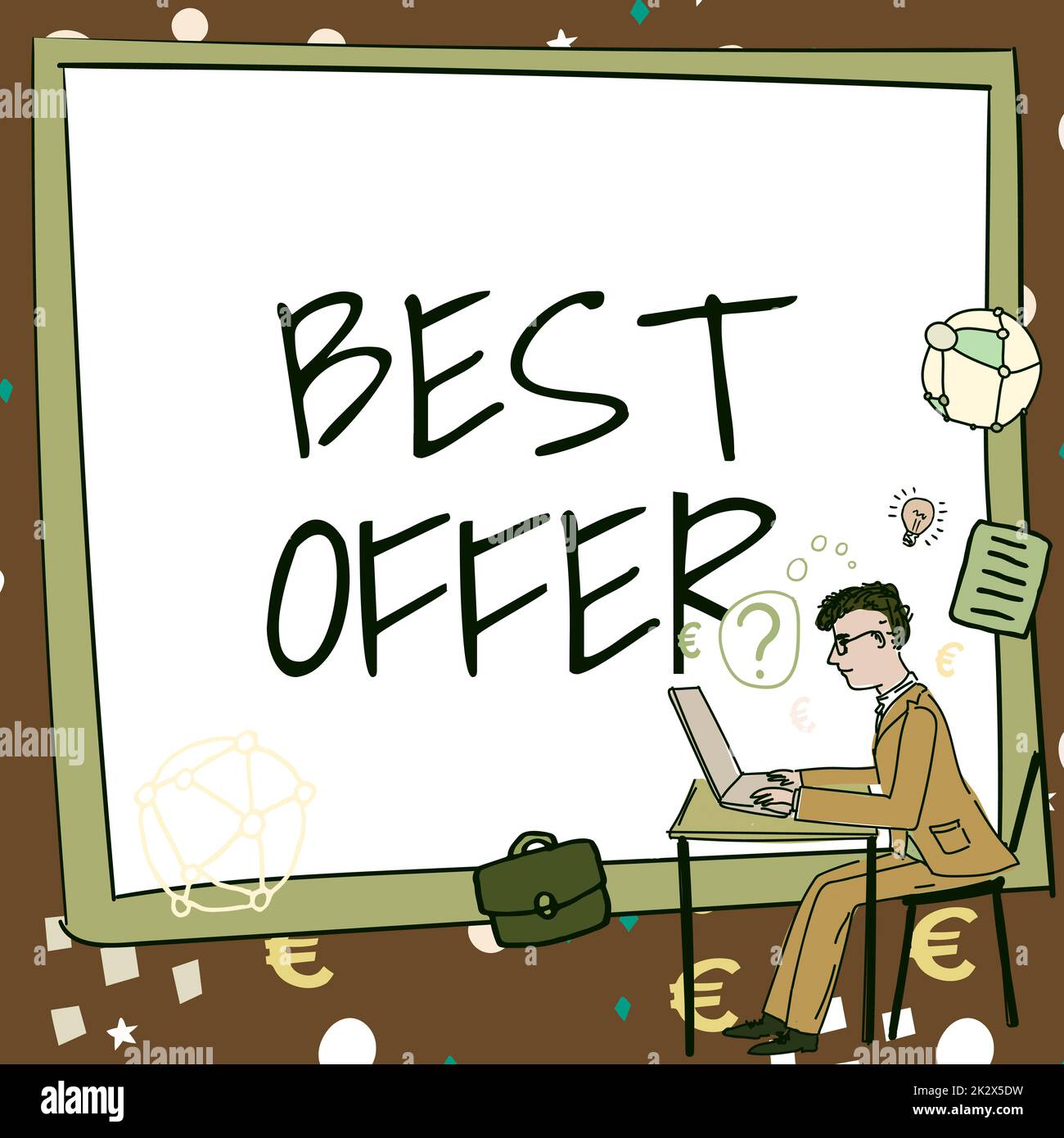 Text sign showing Best Offer. Business idea To convince someone by ...