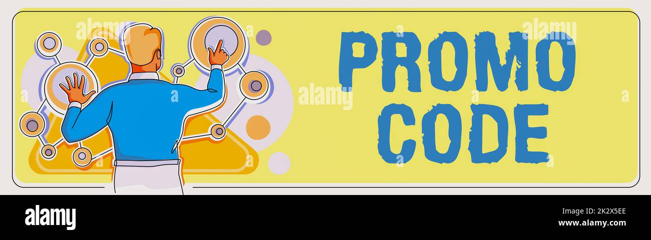 Text caption presenting Promo Code. Business idea digital numbers that ...