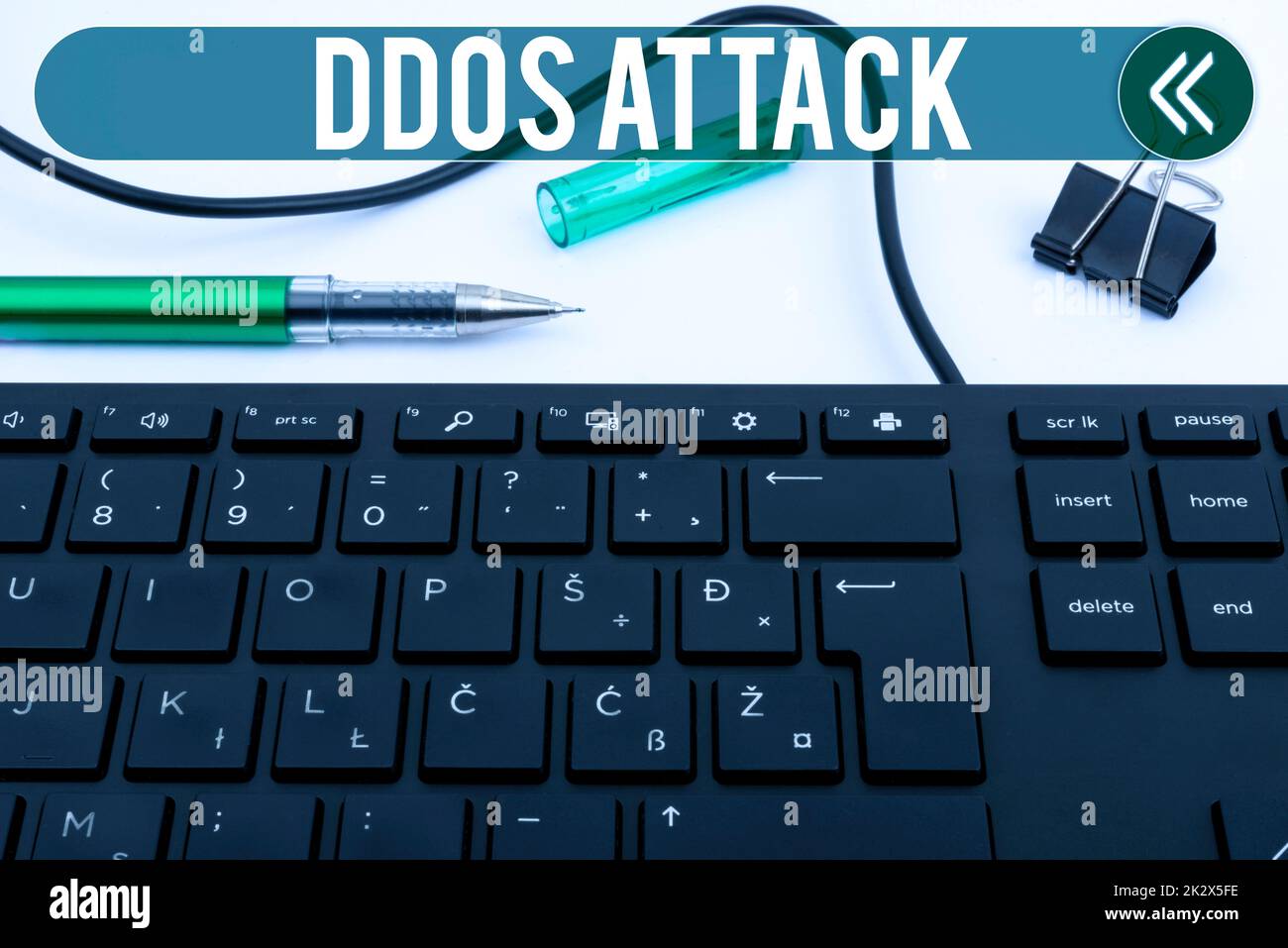 Conceptual display Ddos Attack. Internet Concept perpetrator seeks to make network resource ...