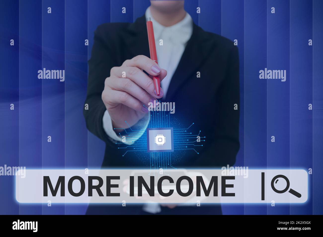 Text caption presenting More Income. Business concept Additional money ...