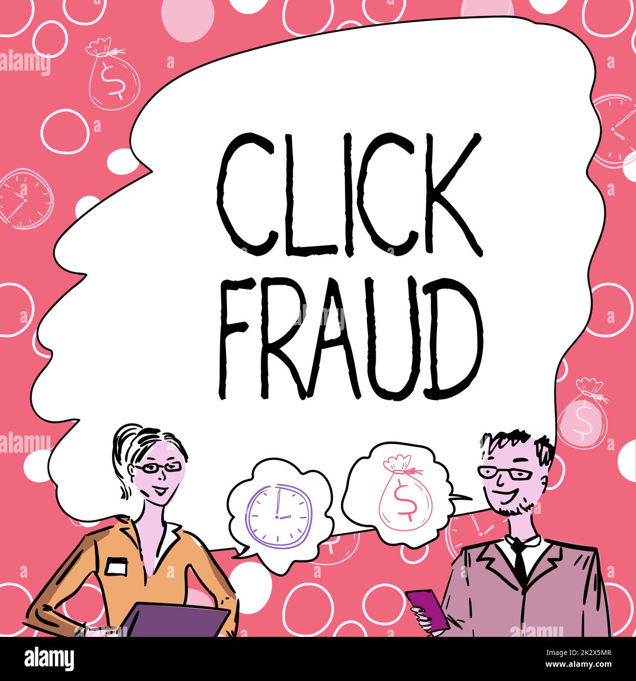 Conceptual caption Click Fraud. Business concept practice of repeatedly ...