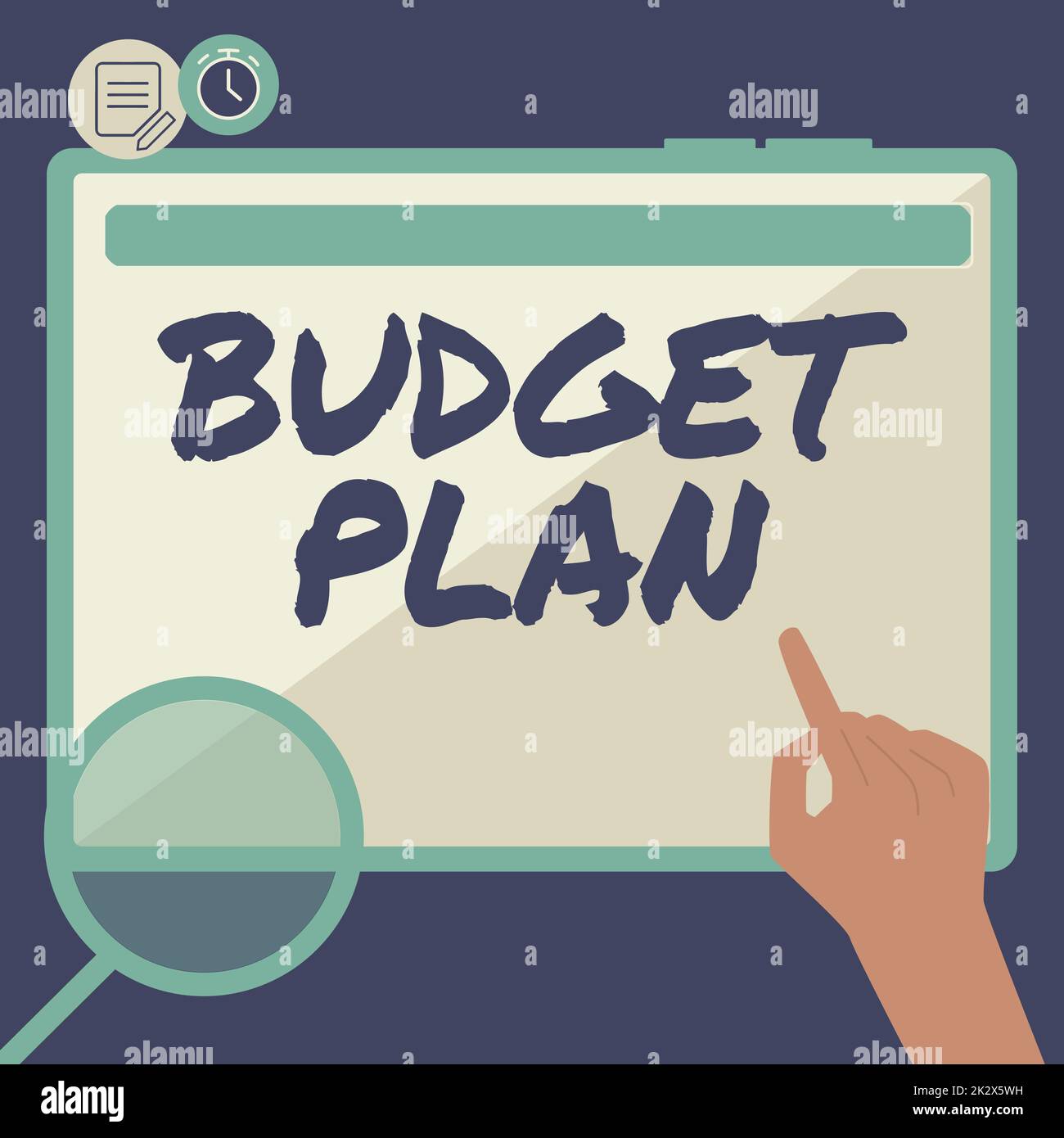 Conceptual display Budget Plan. Business showcase financial schedule ...