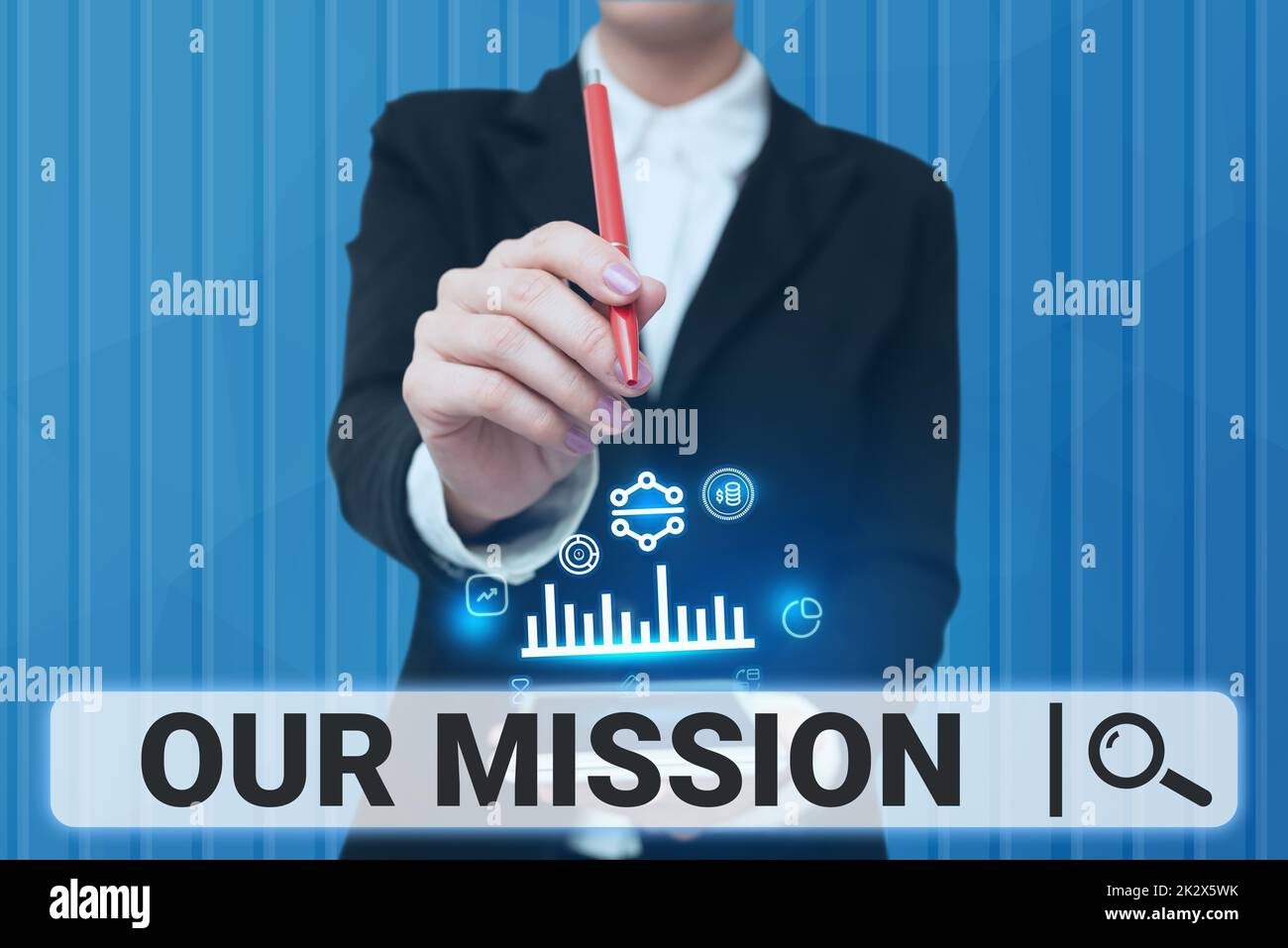 Text sign showing Our Mission. Word Written on tasks or schedule we ...