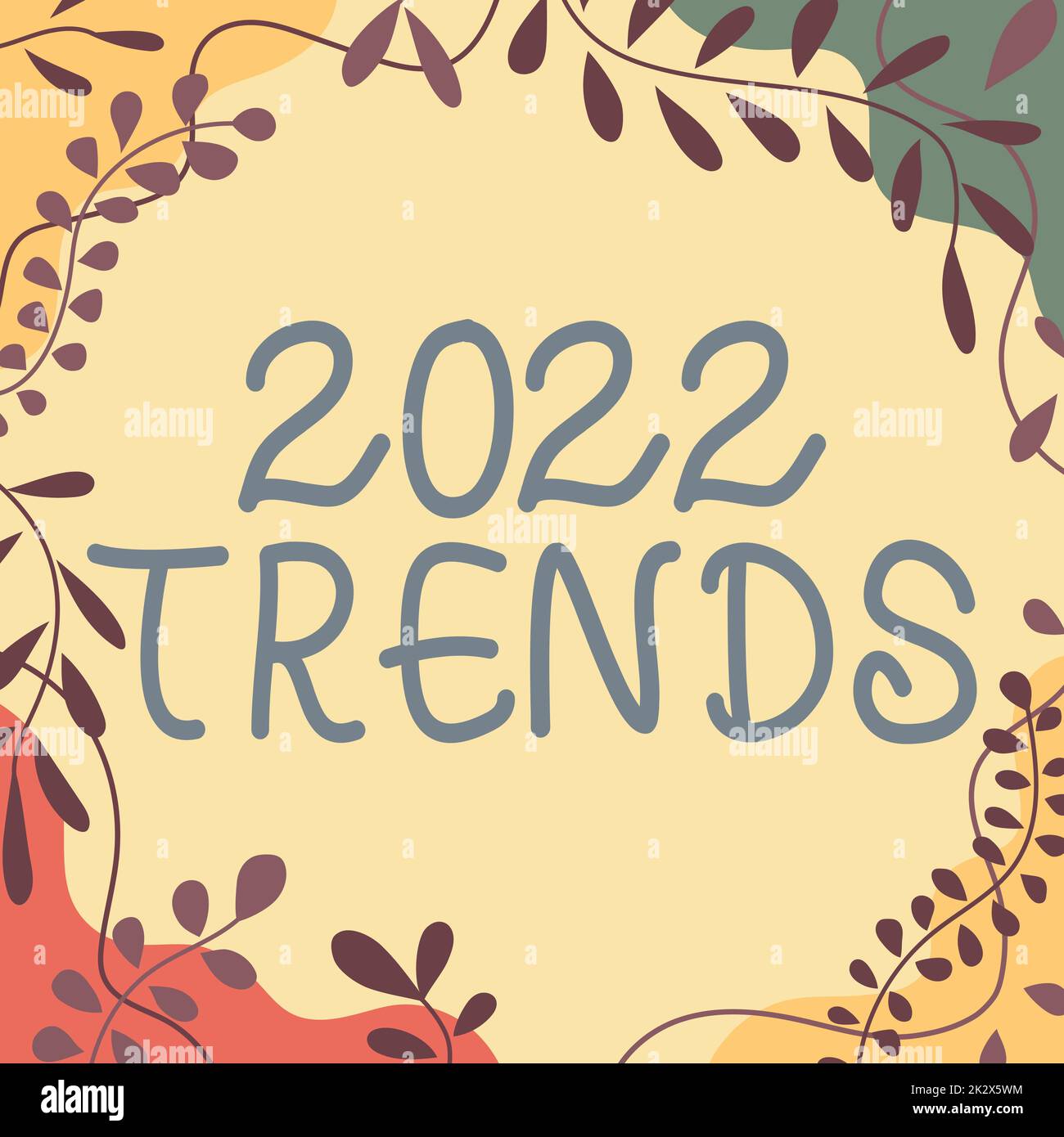 Hand writing sign 2022 Trends. Concept meaning things that is famous ...