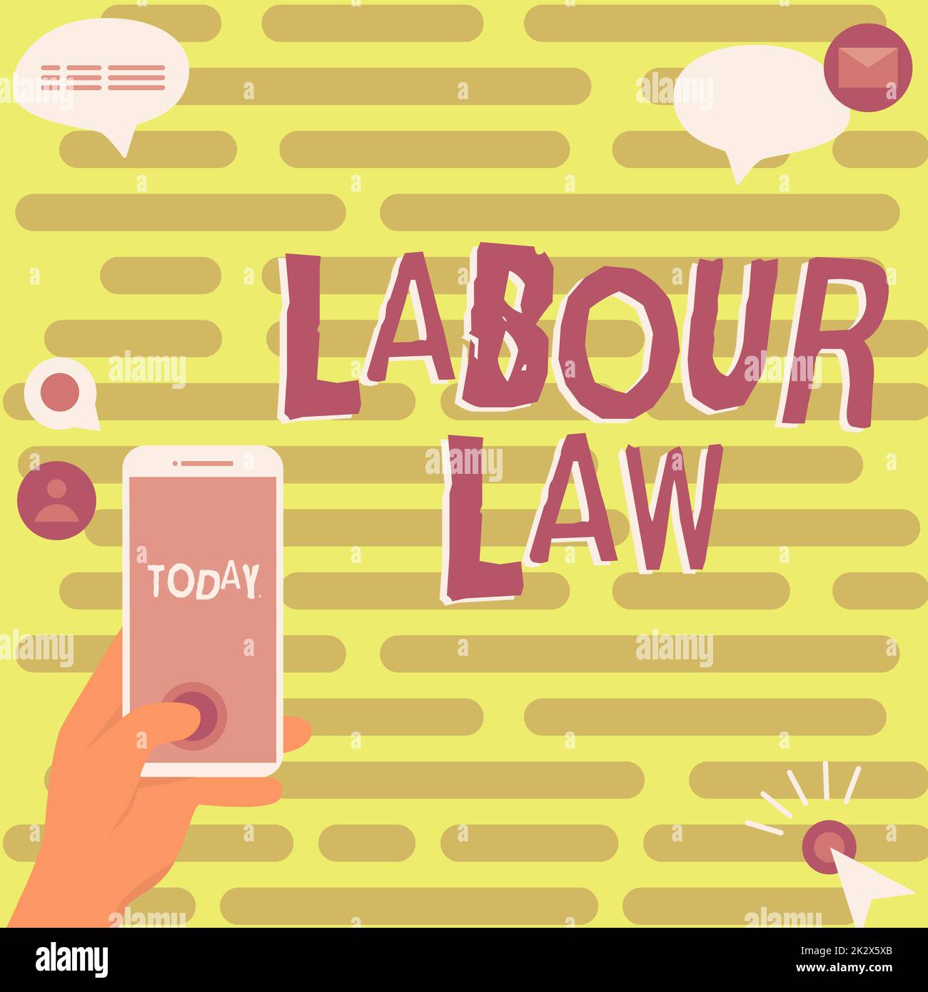 Conceptual display Labour Law. Business idea Rules implemented by the ...