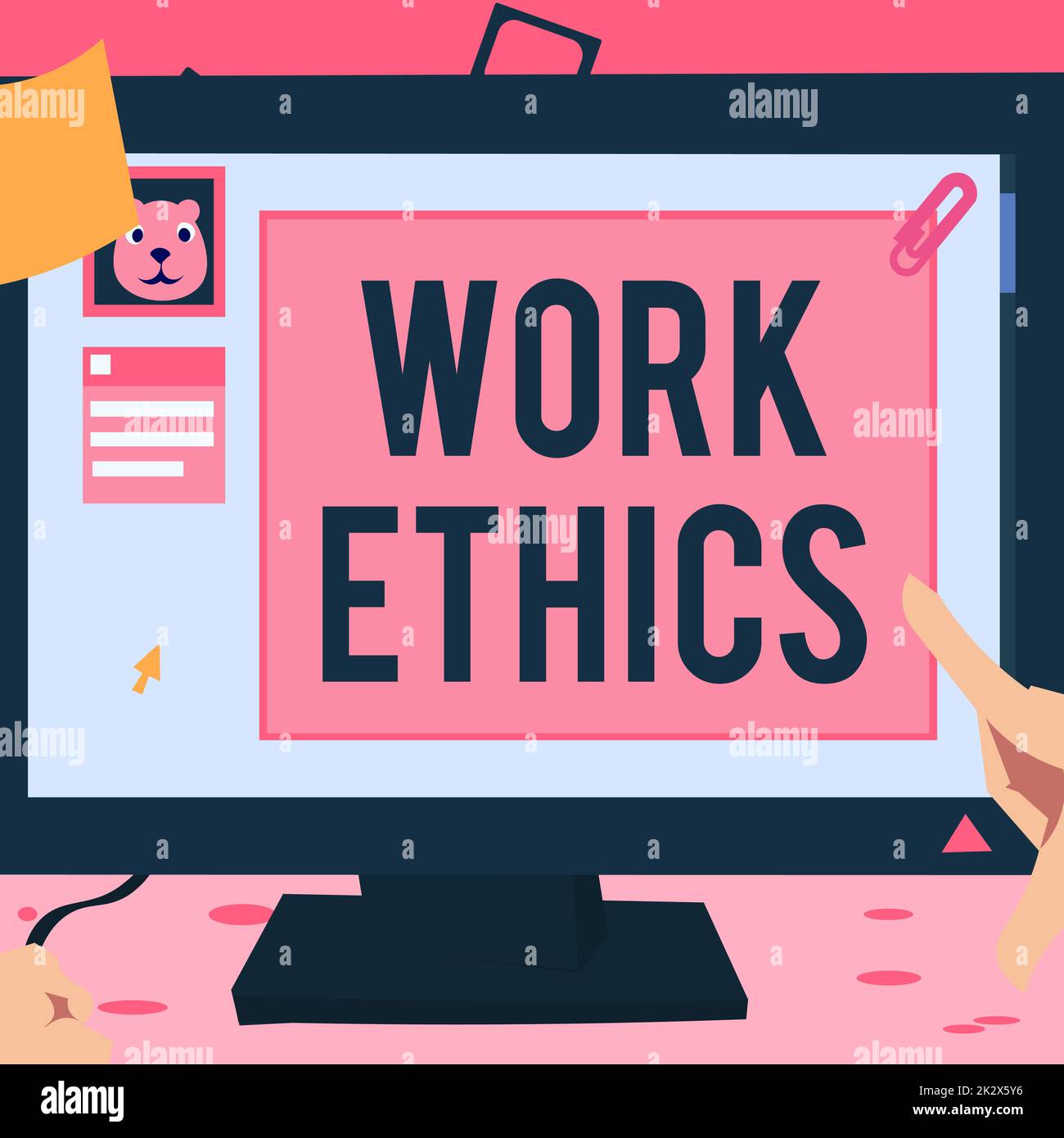 Handwriting text Work Ethics. Conceptual photo A set of values centered ...