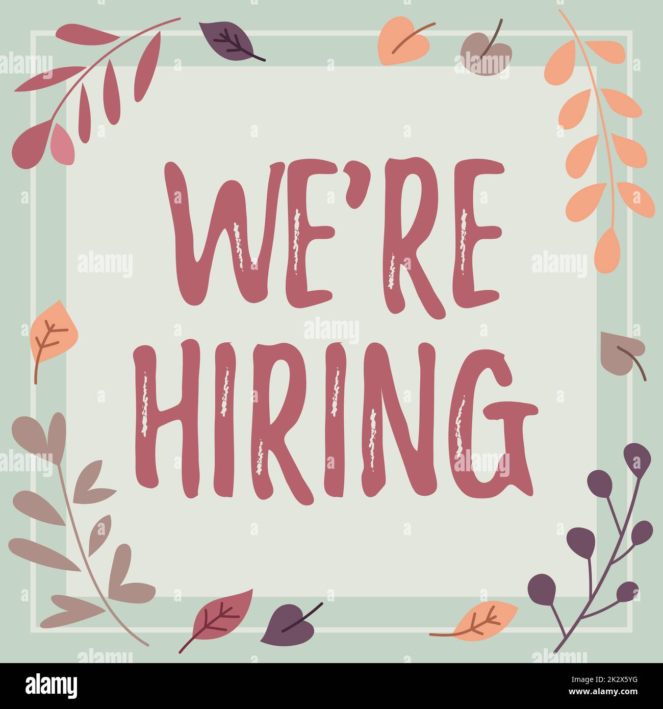 Text caption presenting We Are Hiring. Word Written on Advertising ...